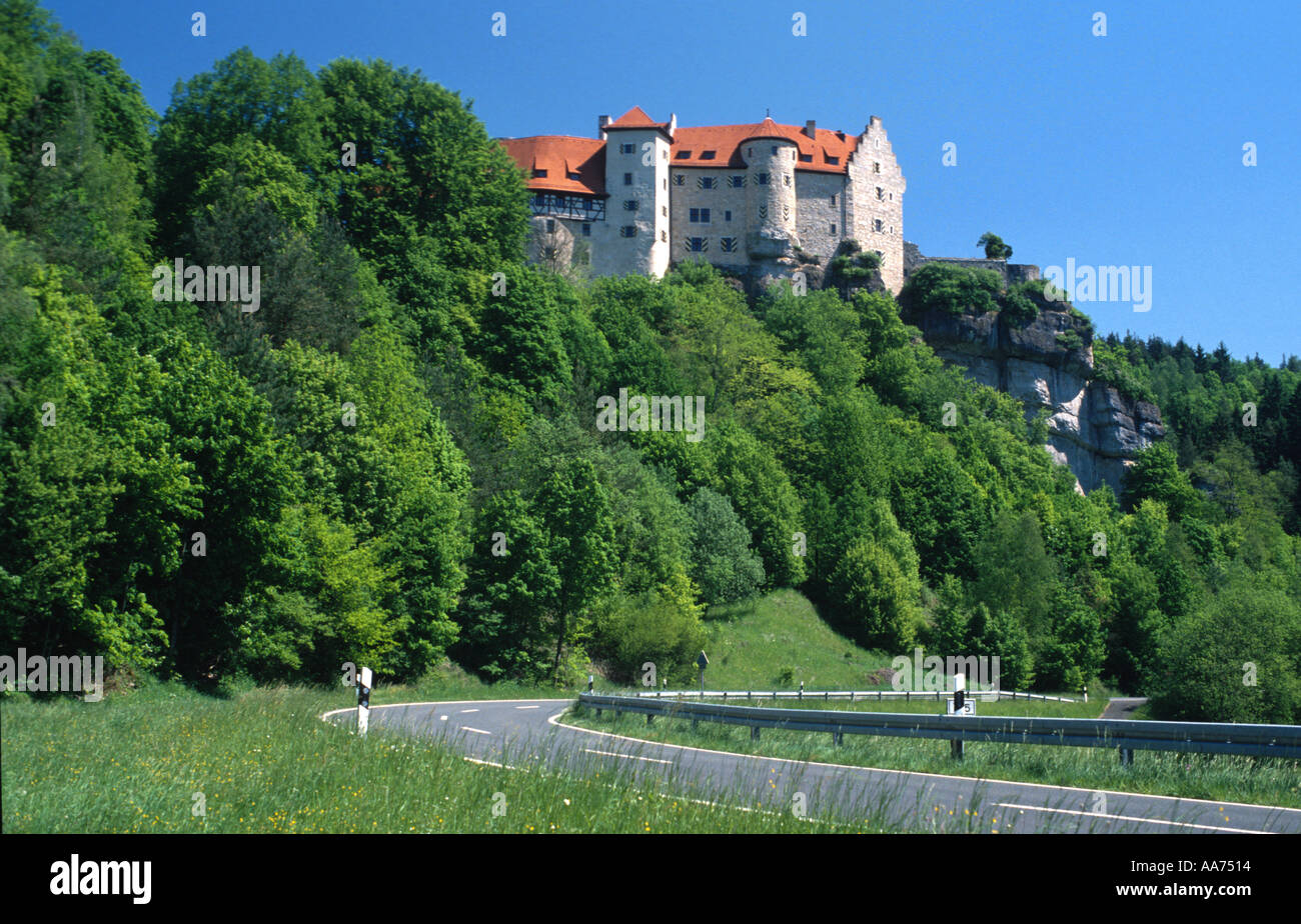 Germany Bavaria Frankonia castle of Rabenstein Fränkische Schweiz ...