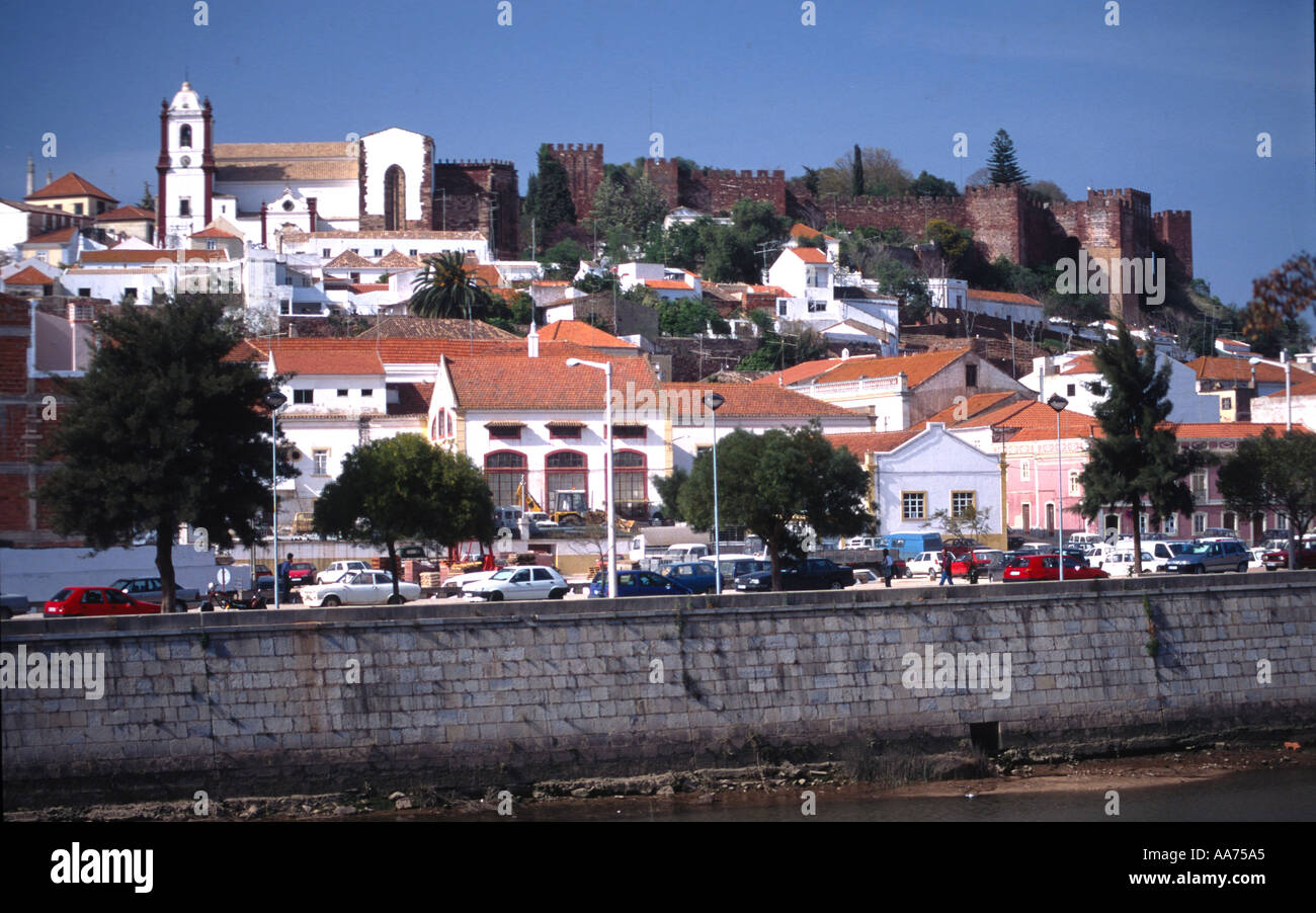 Portugal city of Silves Algarve castel and cathedral Stock Photo - Alamy