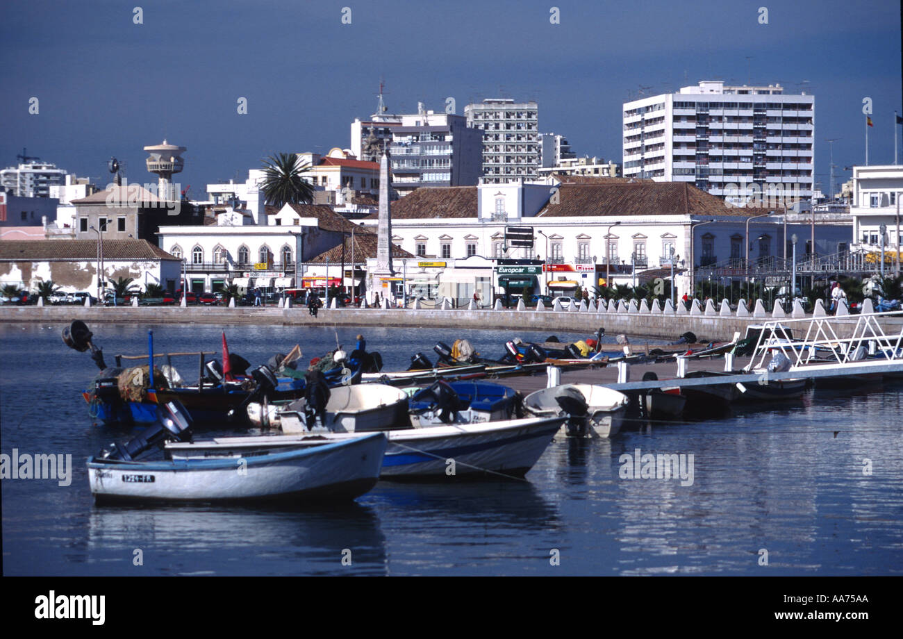 Portugal Algarve harbour harbor of Faro Stock Photo - Alamy