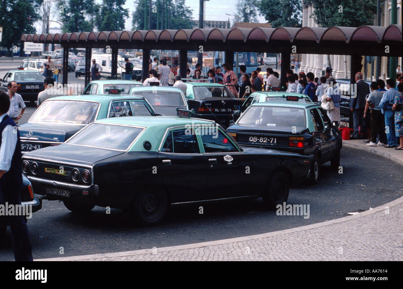 Portugal Lisboa Taxis cars Stock Photo - Alamy