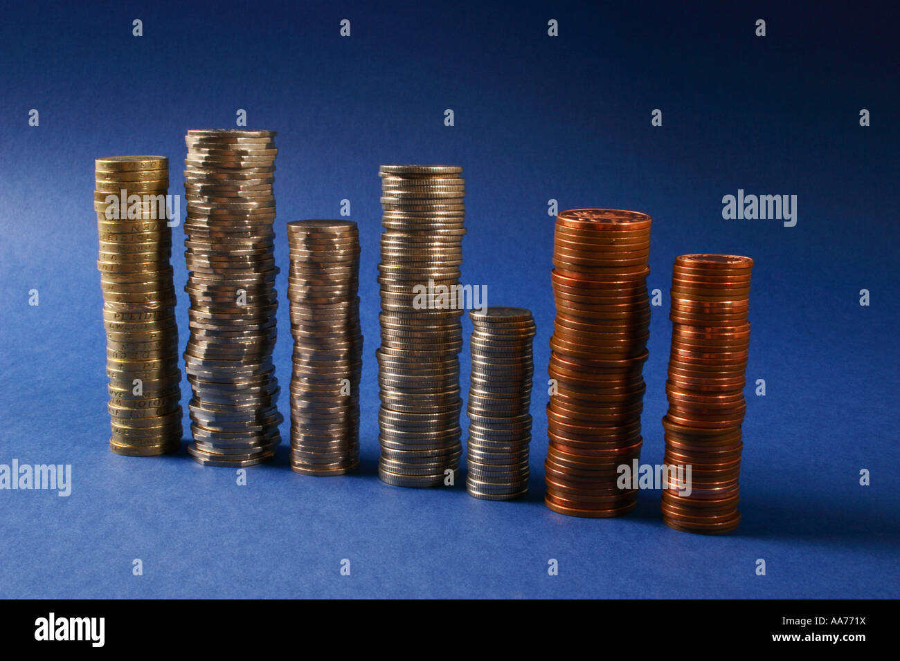 Stacks of money Stock Photo - Alamy