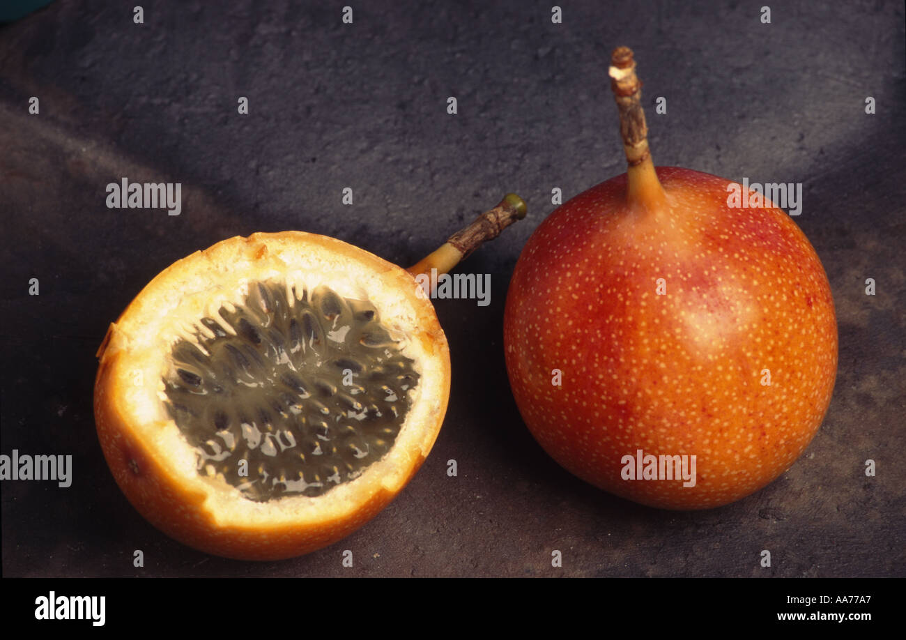 Grenadille exotic fruit Stock Photo - Alamy