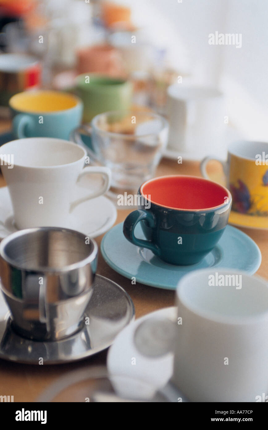 variety kinds of teacup Stock Photo - Alamy
