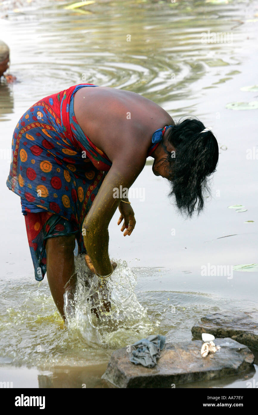 Indian Tribal Women Bathing