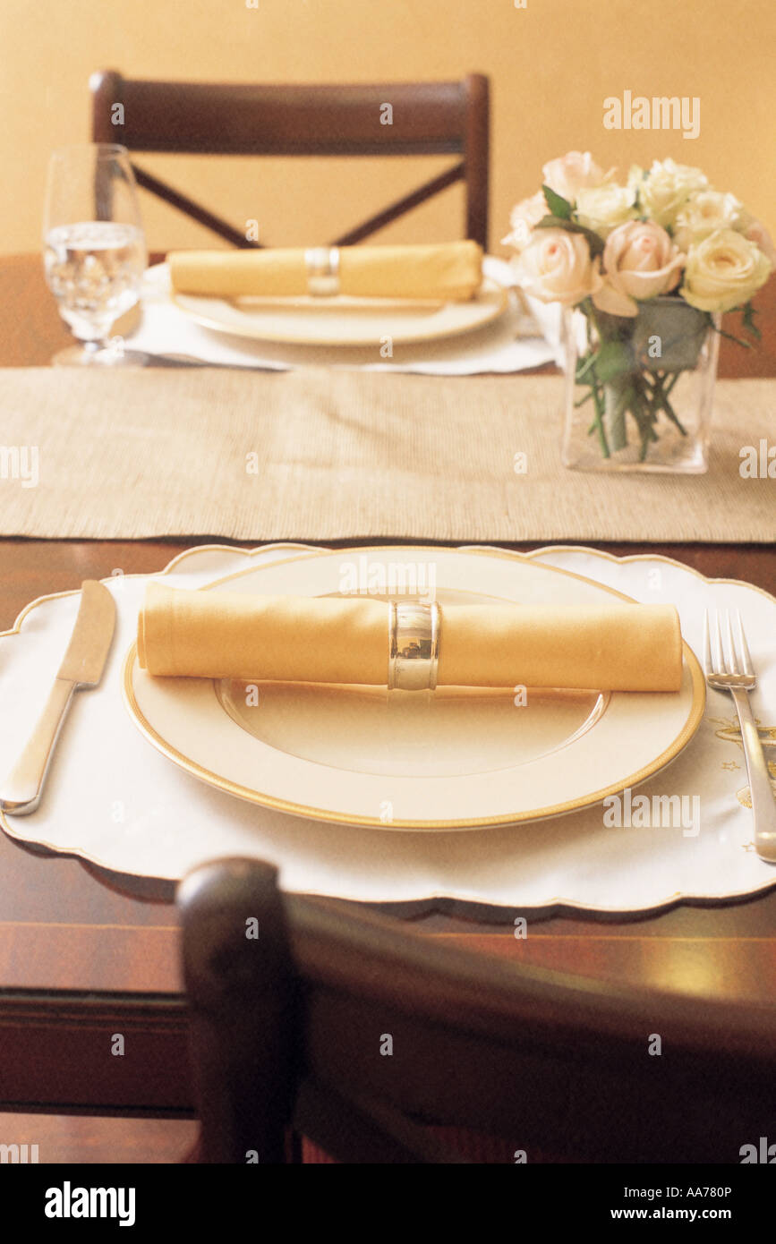Dining table image Stock Photo - Alamy