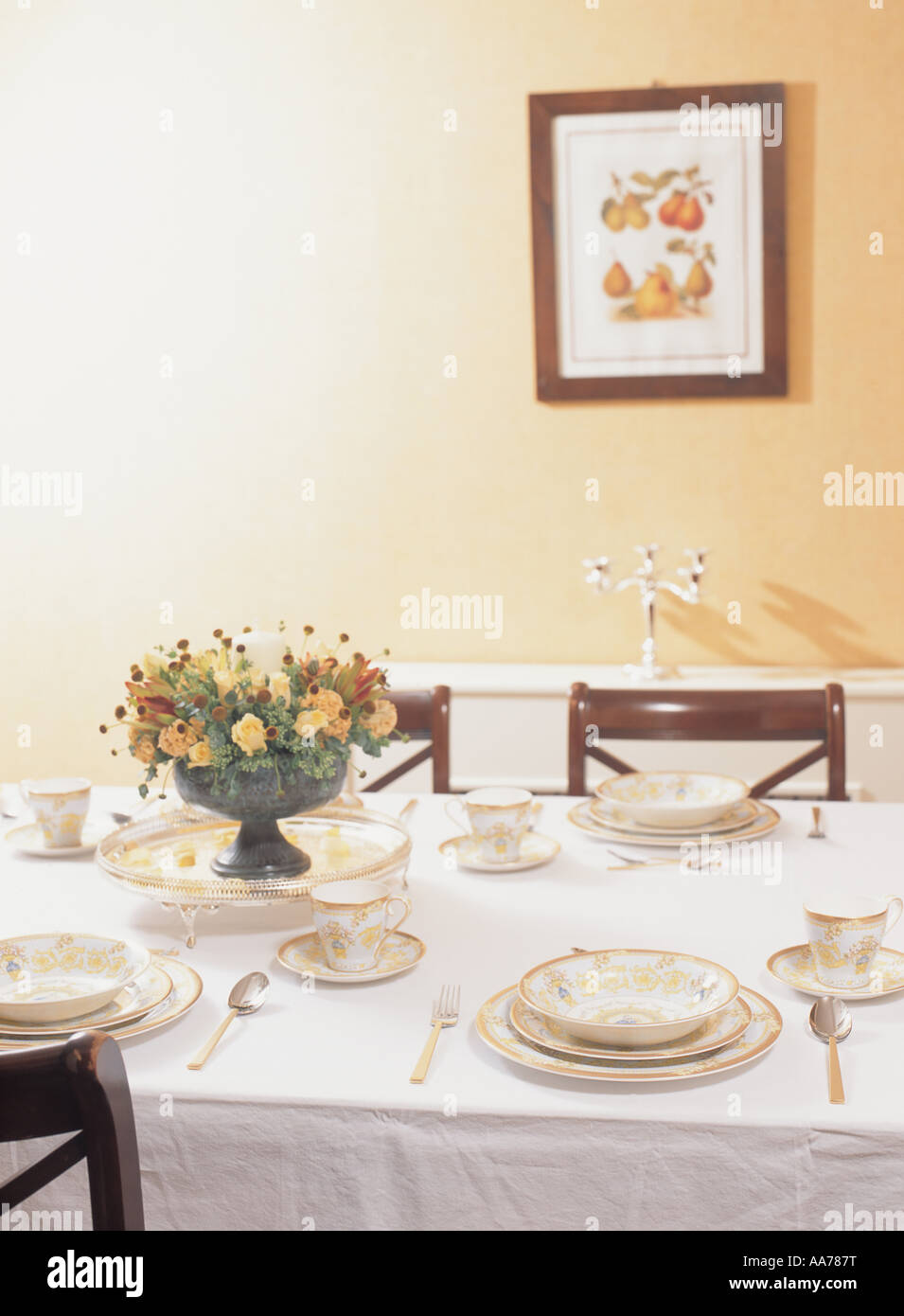 Dining table image Stock Photo - Alamy