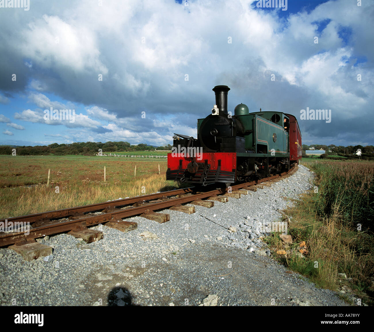 recreated old steam train on europes most westerly point Stock Photo ...