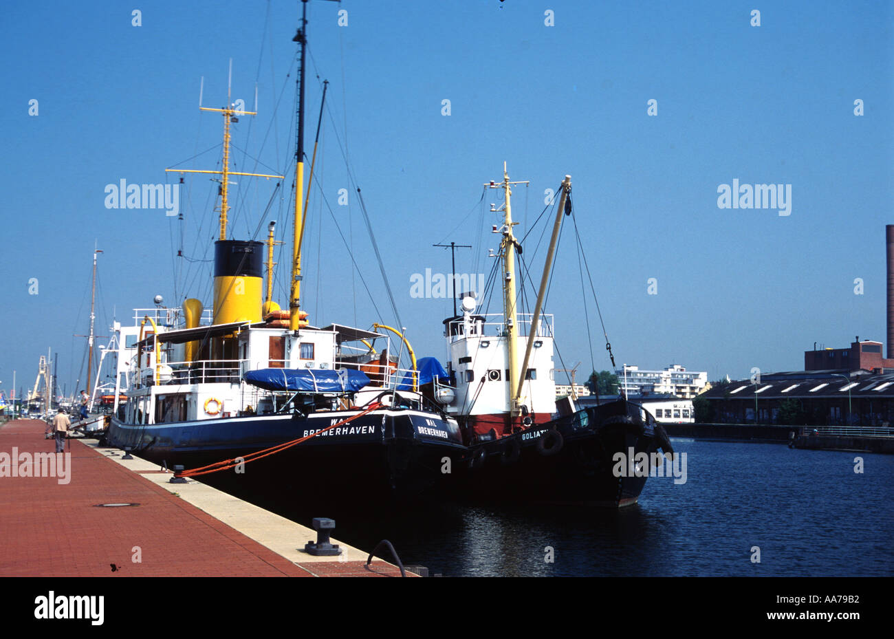 Germany Bremerhaven container harbour harbor Stock Photo - Alamy
