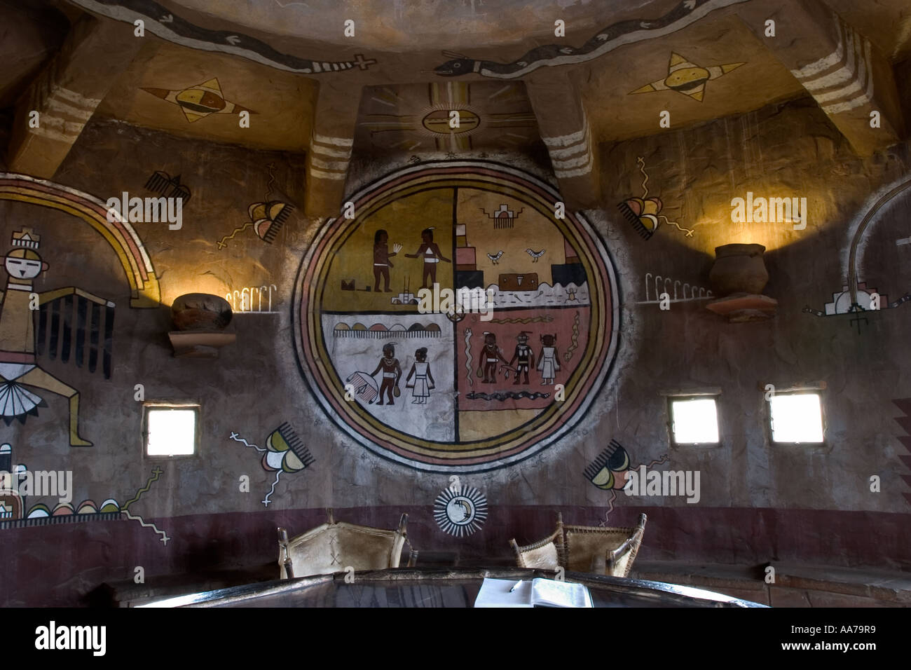 Inside the Watchtower at Desert View at Grand Canyon National Park ...