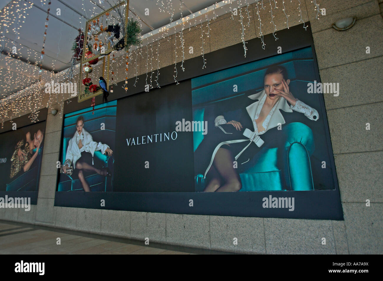 Valentino display Christmas lights Orchard Road Singapore Stock Photo ...