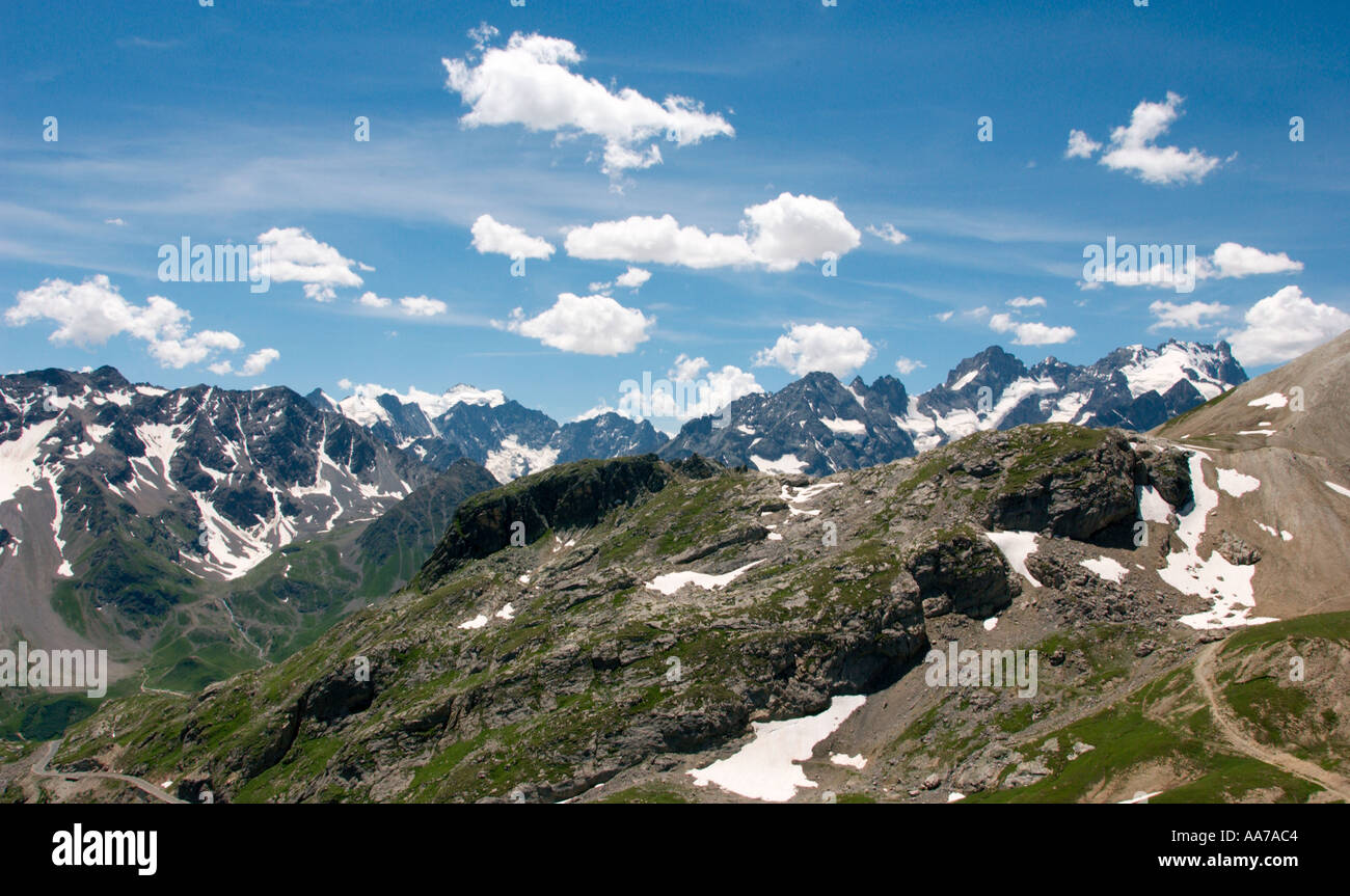 Landscape at the Col de Galibier in the french savoien alpes Stock ...