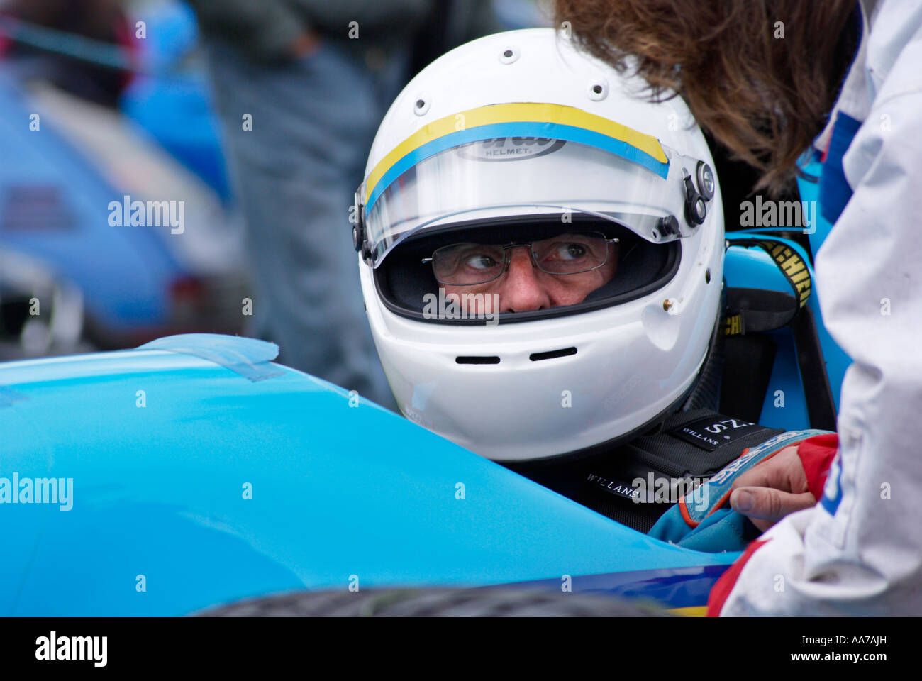 Racing Car Driver Stock Photo - Alamy