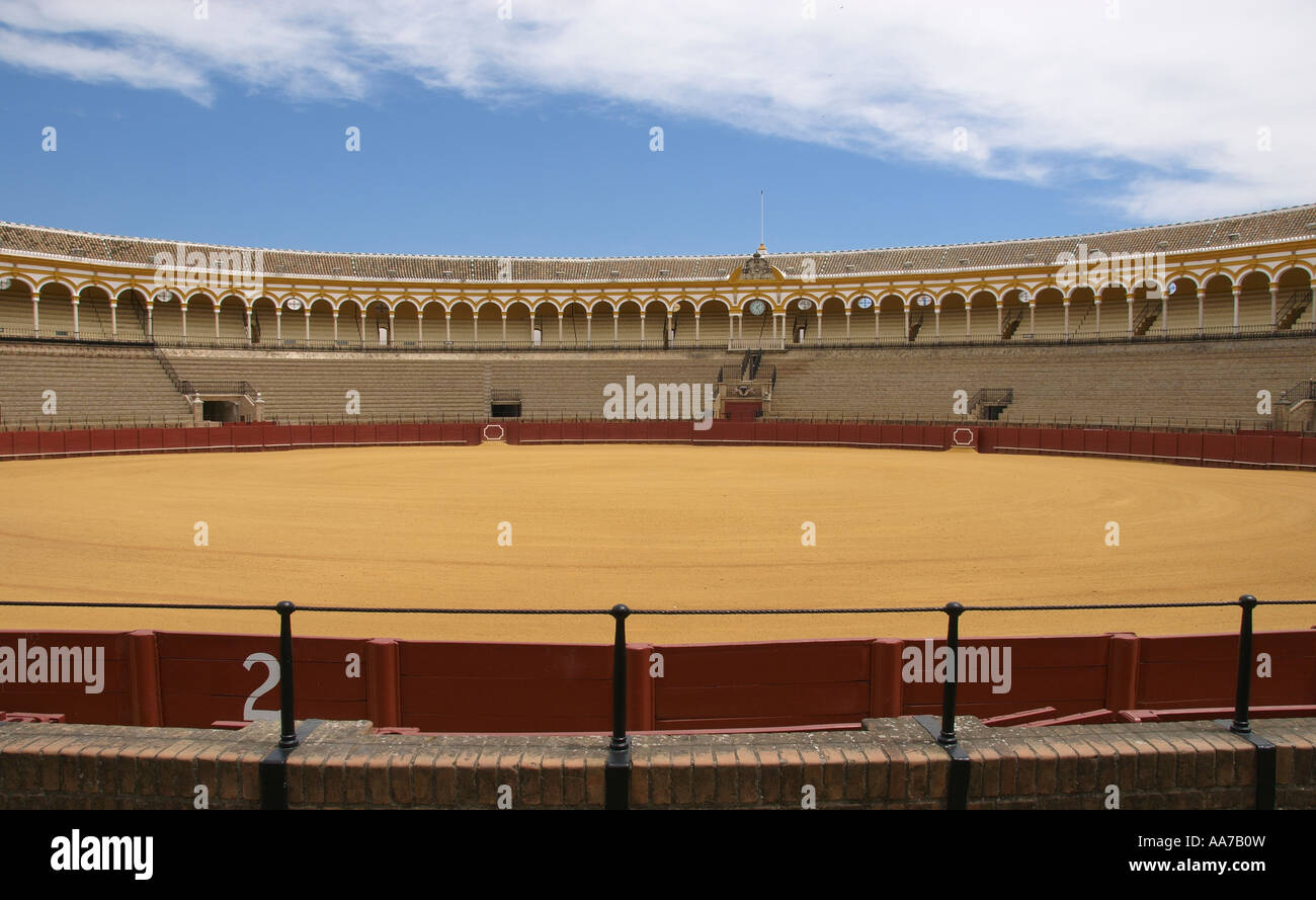 The arena, Plaza de Toros, Seville Stock Photo - Alamy