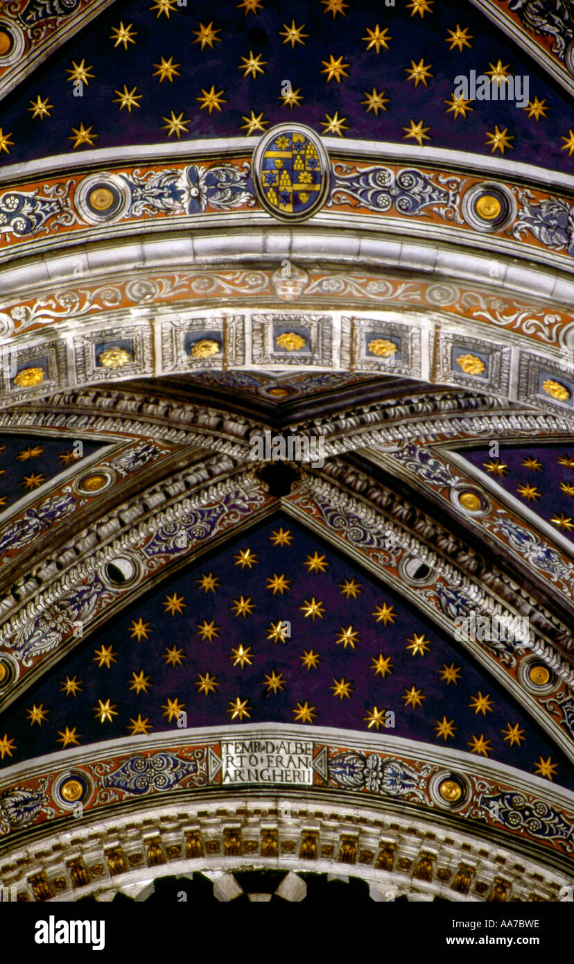 Sienna Cathedral ceiling detail Stock Photo - Alamy