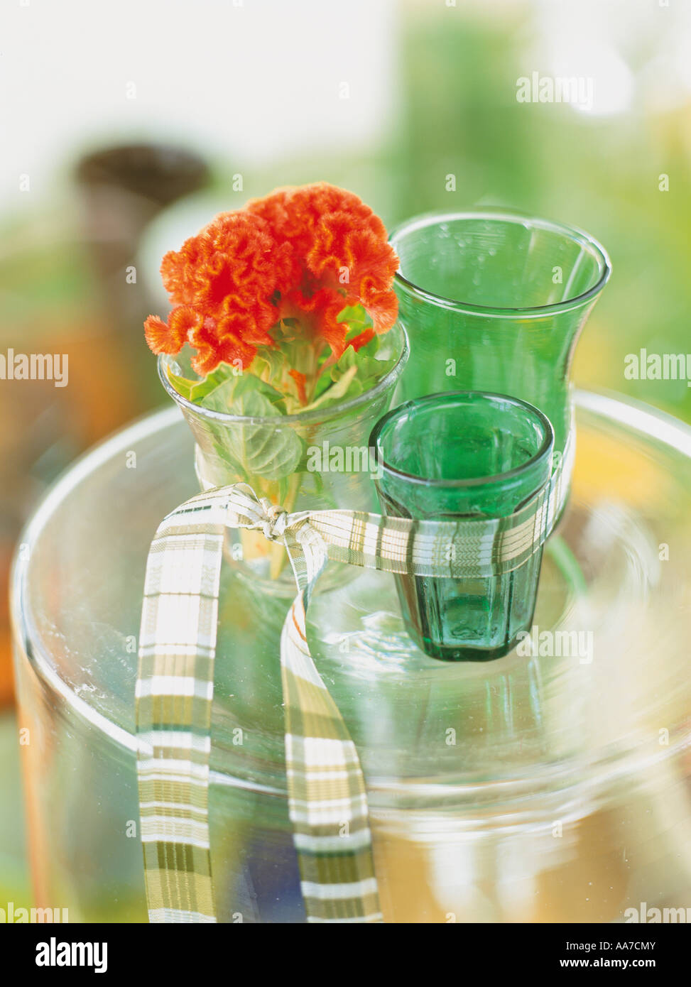 Flower and water cup Stock Photo - Alamy