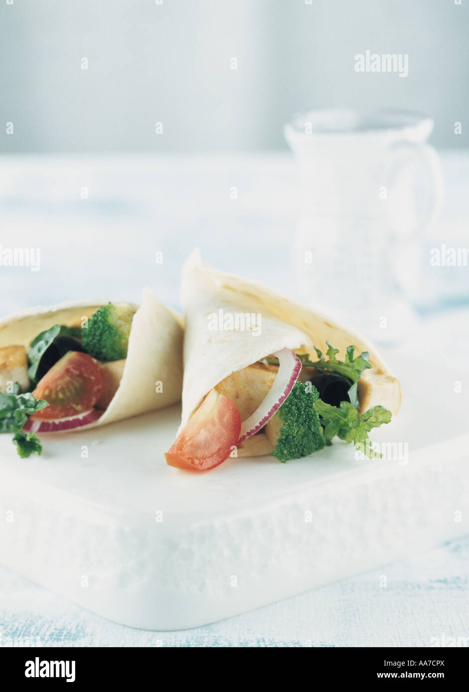 tortilla bean curd wrap Stock Photo - Alamy