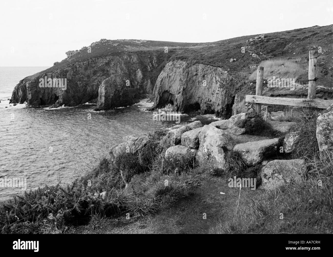 Walker's sty along the cliff edge of the south west coast path ...