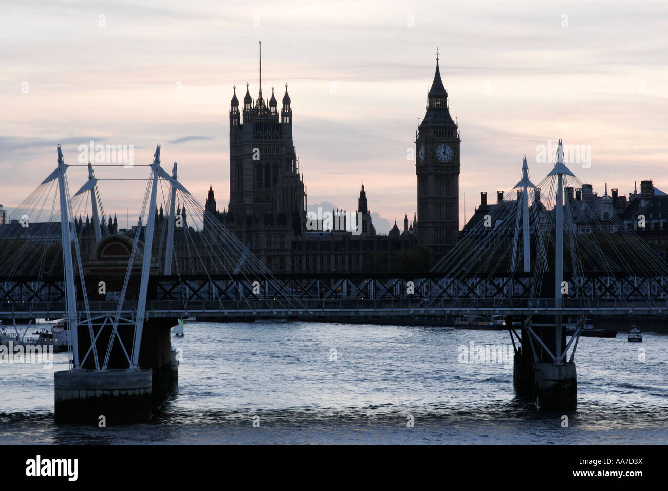 The classic view from Waterloo Bridge in London Stock Photo - Alamy