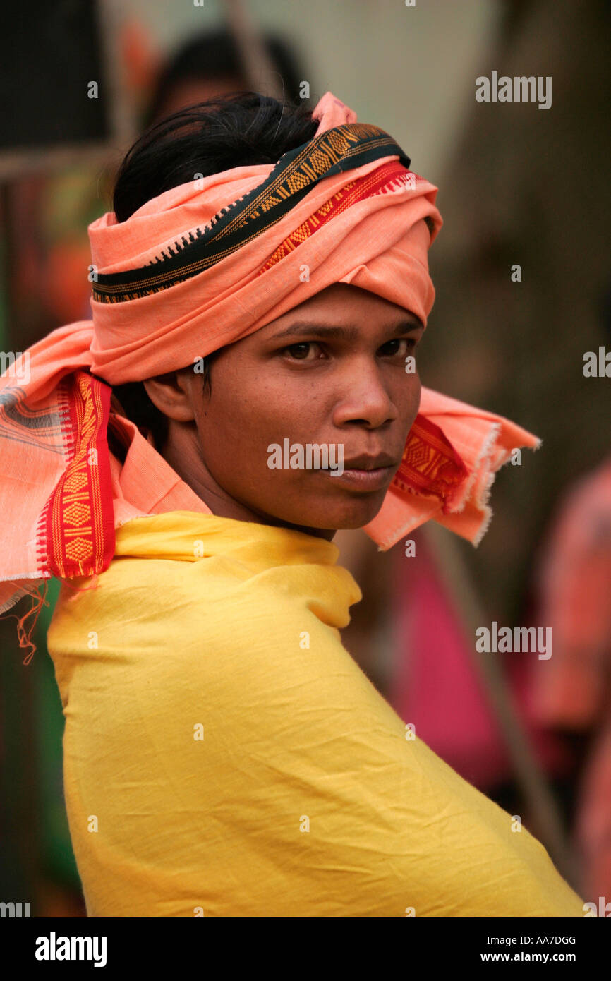 Dancer at Puja festival, Baliguda, Orissa, India Stock Photo - Alamy
