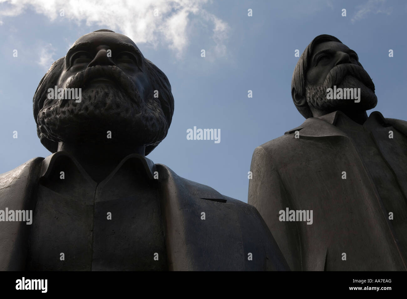 Statues of Marx and Engels Stock Photo - Alamy
