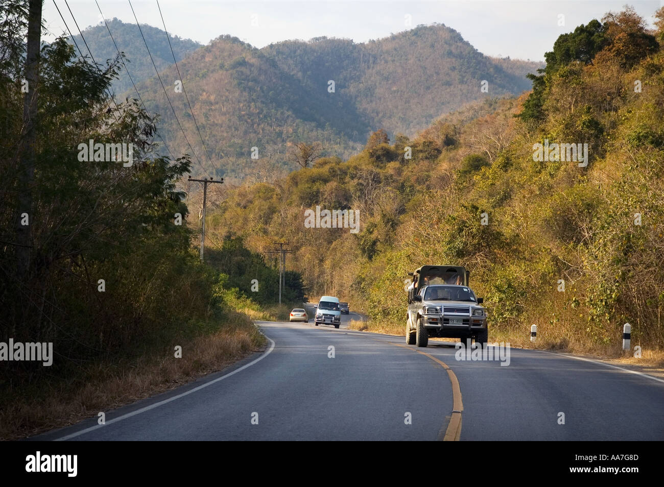 Thailand inland road Stock Photo - Alamy