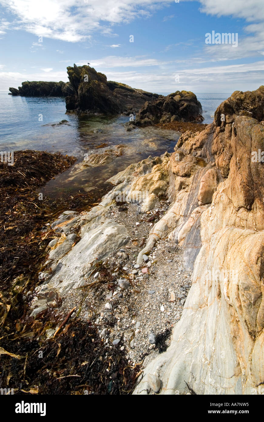 Rock Formation at Niarbyl Isle Of Man Stock Photo - Alamy