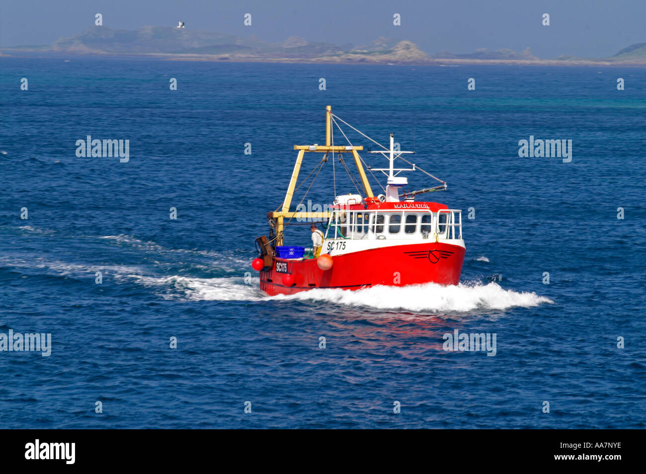 fishing boat isles of scilly Stock Photo - Alamy