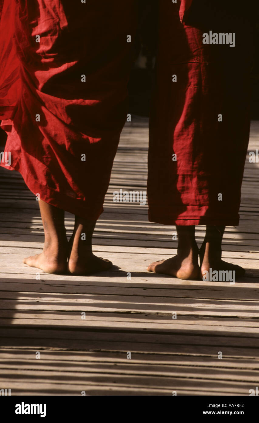 Monks in red robes Bagan Burma Myanmar Stock Photo - Alamy