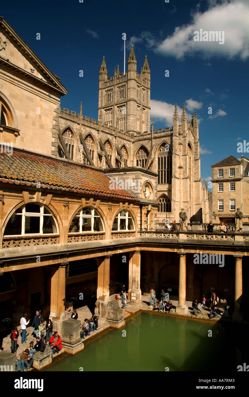 Roman Baths and Abbey Bath City Somerset UK Stock Photo - Alamy