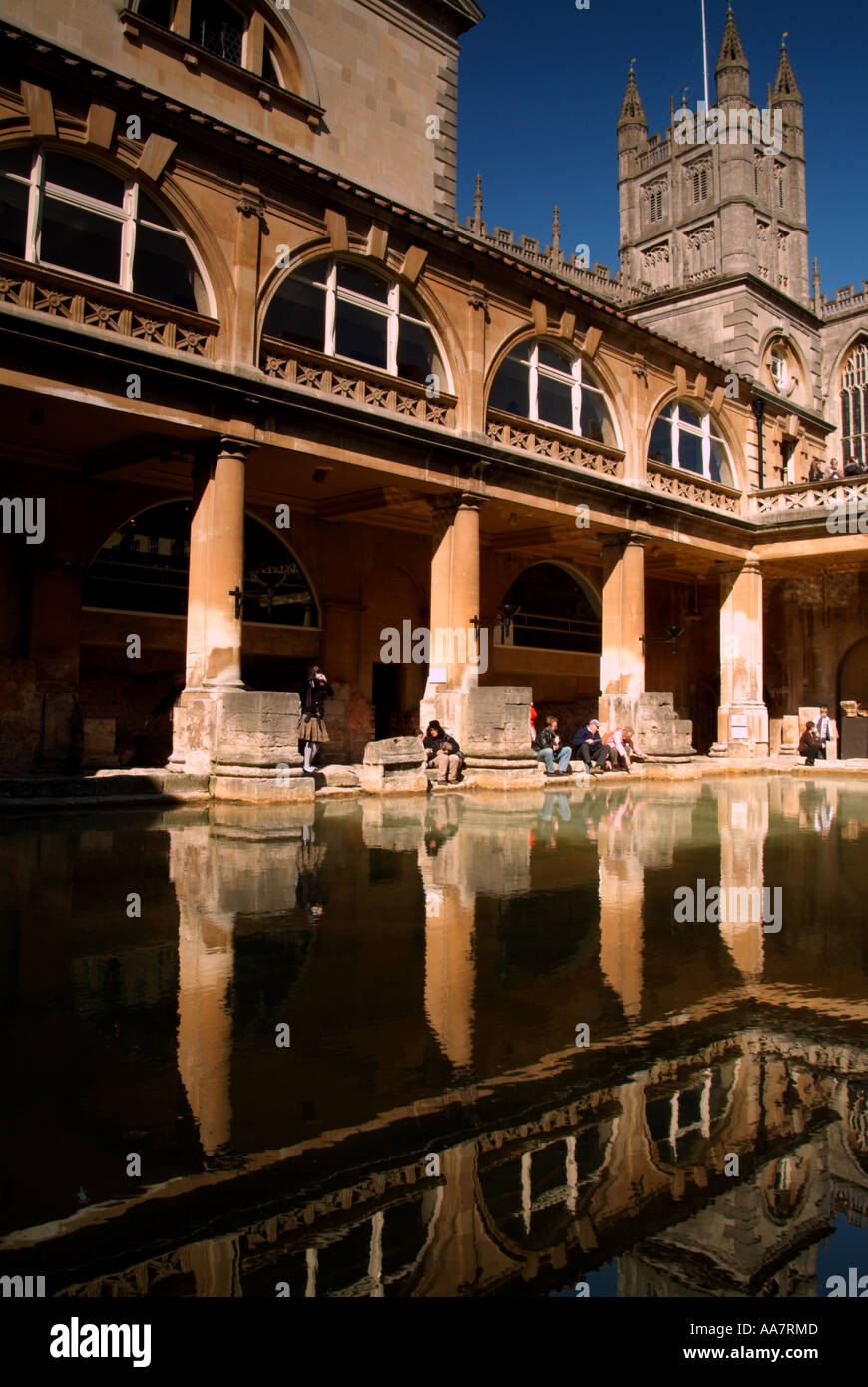 Roman Baths and Abbey Bath City Somerset UK Stock Photo - Alamy