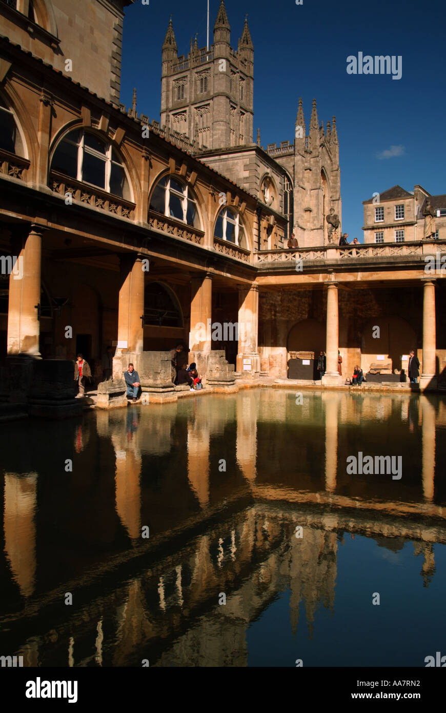Roman Baths and Abbey Bath City Somerset UK Stock Photo - Alamy