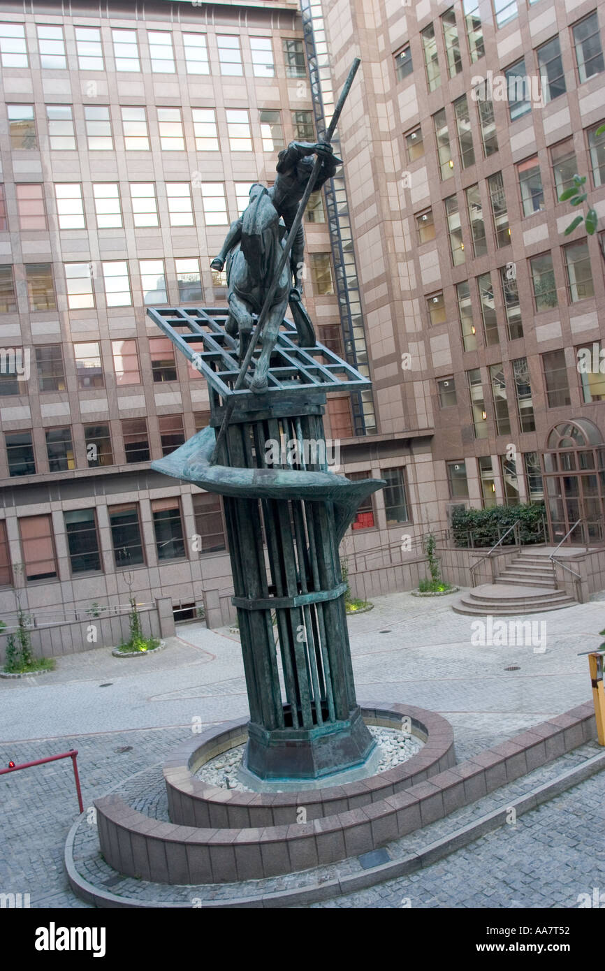 Big Sculpture of Saint George and the Dragon near Fleet Street in the ...