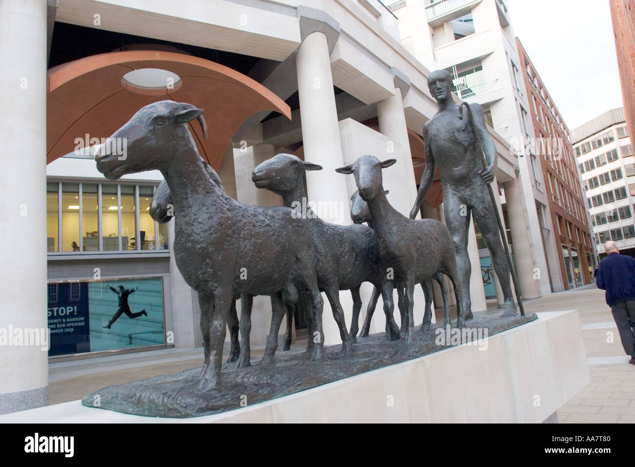 Shepherd and sheep statue by Elisabeth Frink in Paternoster Square in ...