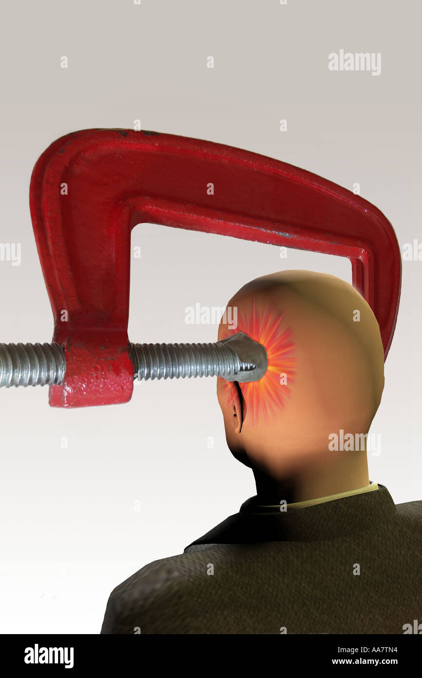 Man under pressure Stock Photo - Alamy