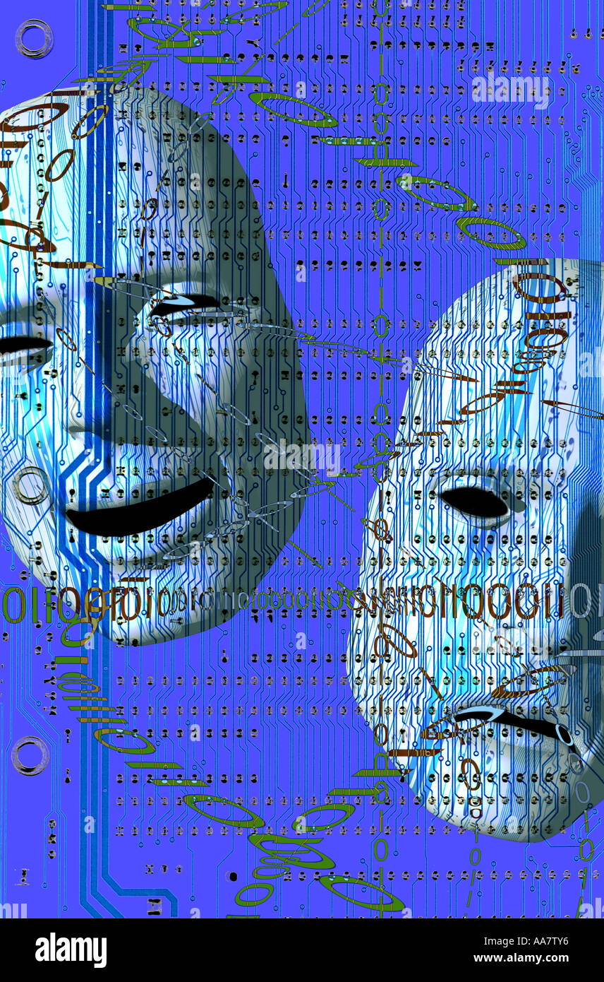 The upside and downside of technology Stock Photo - Alamy