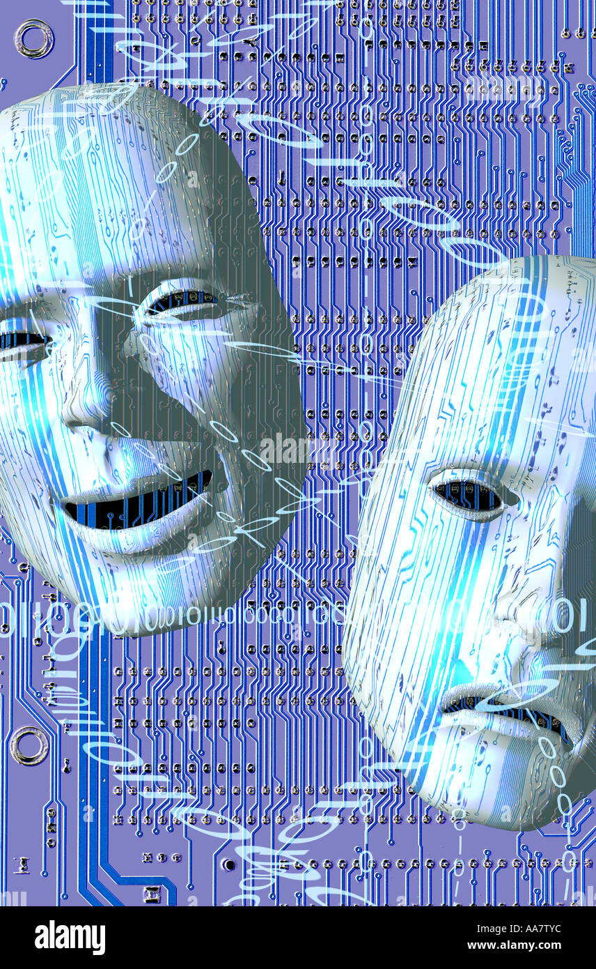 The upside and downside of technology Stock Photo - Alamy