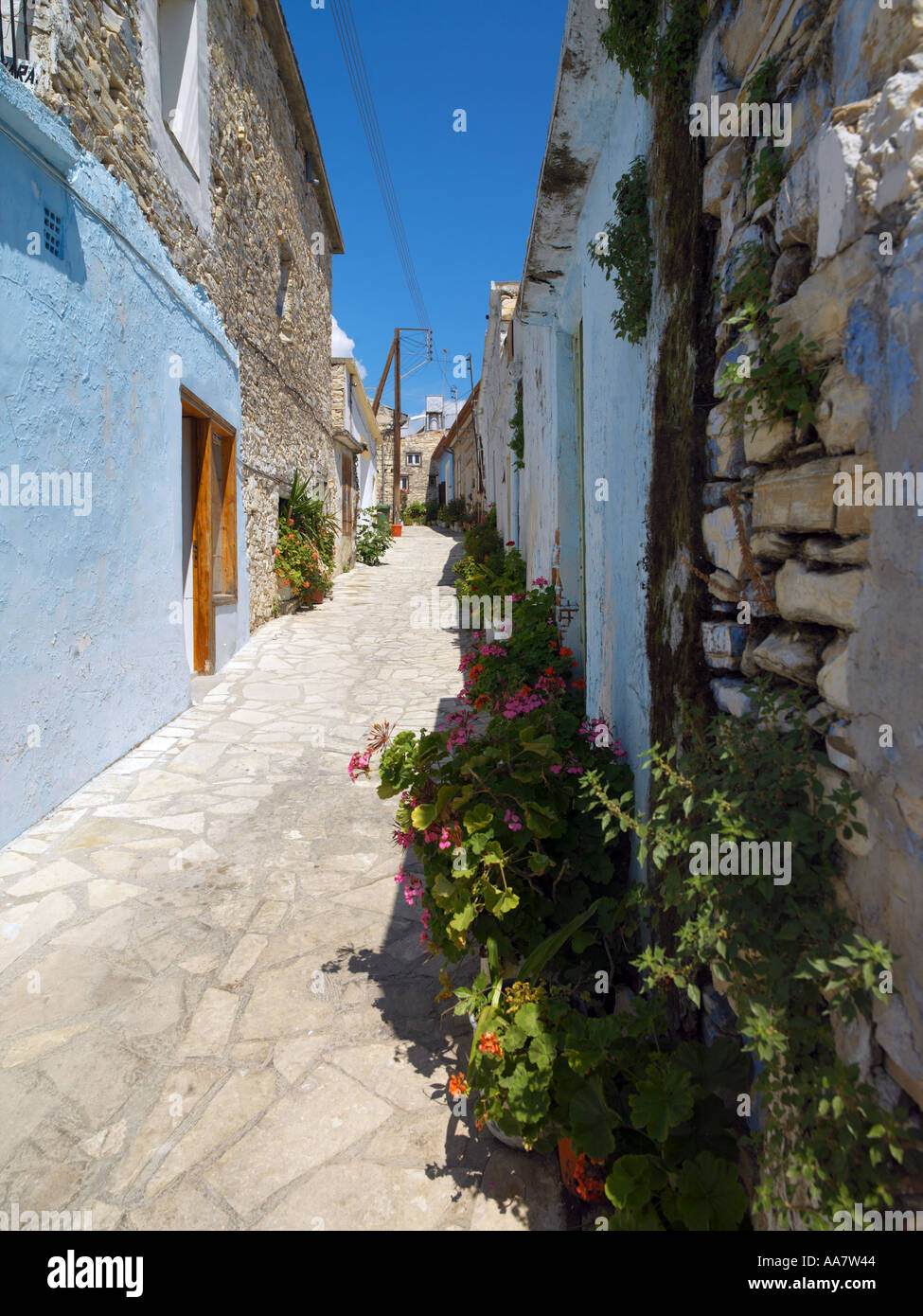 Lefkara Cyprus Street Scene Village Famous for it Lace (Lefkaitika ...