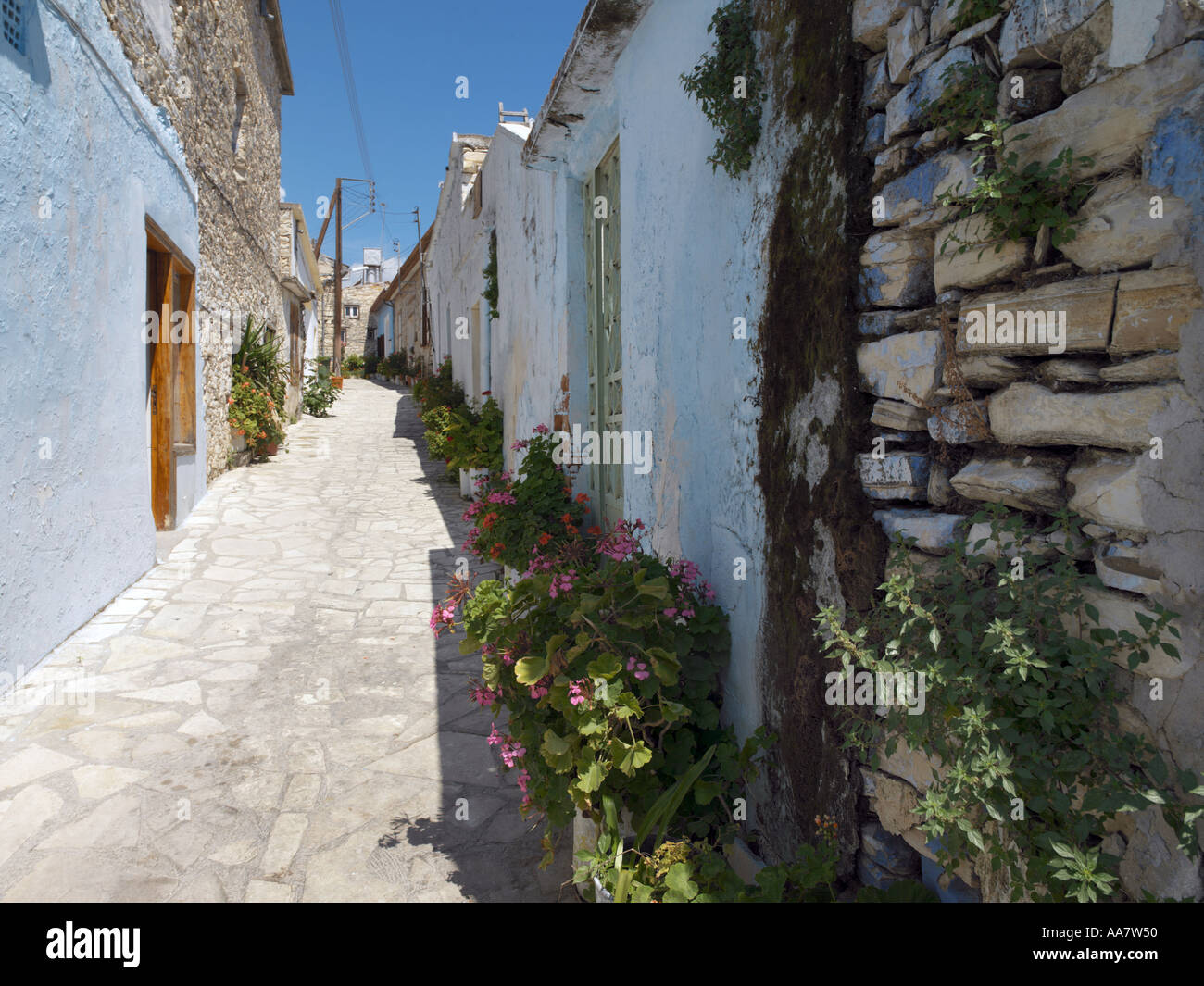 Lefkara Cyprus Street Scene Village Famous for it Lace (Lefkaitika ...