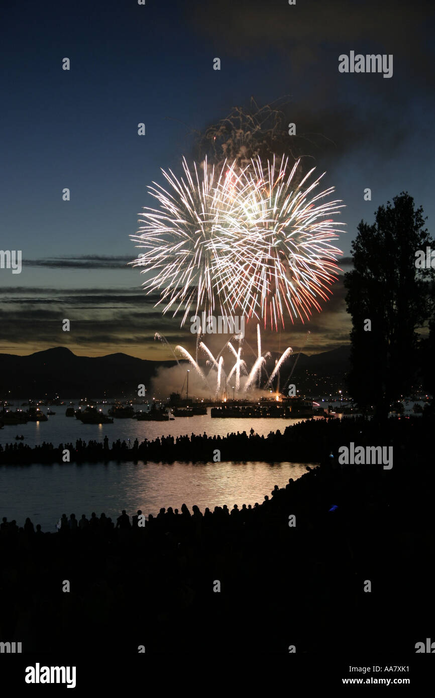 Celebration of light fireworks in english bay hi-res stock photography ...