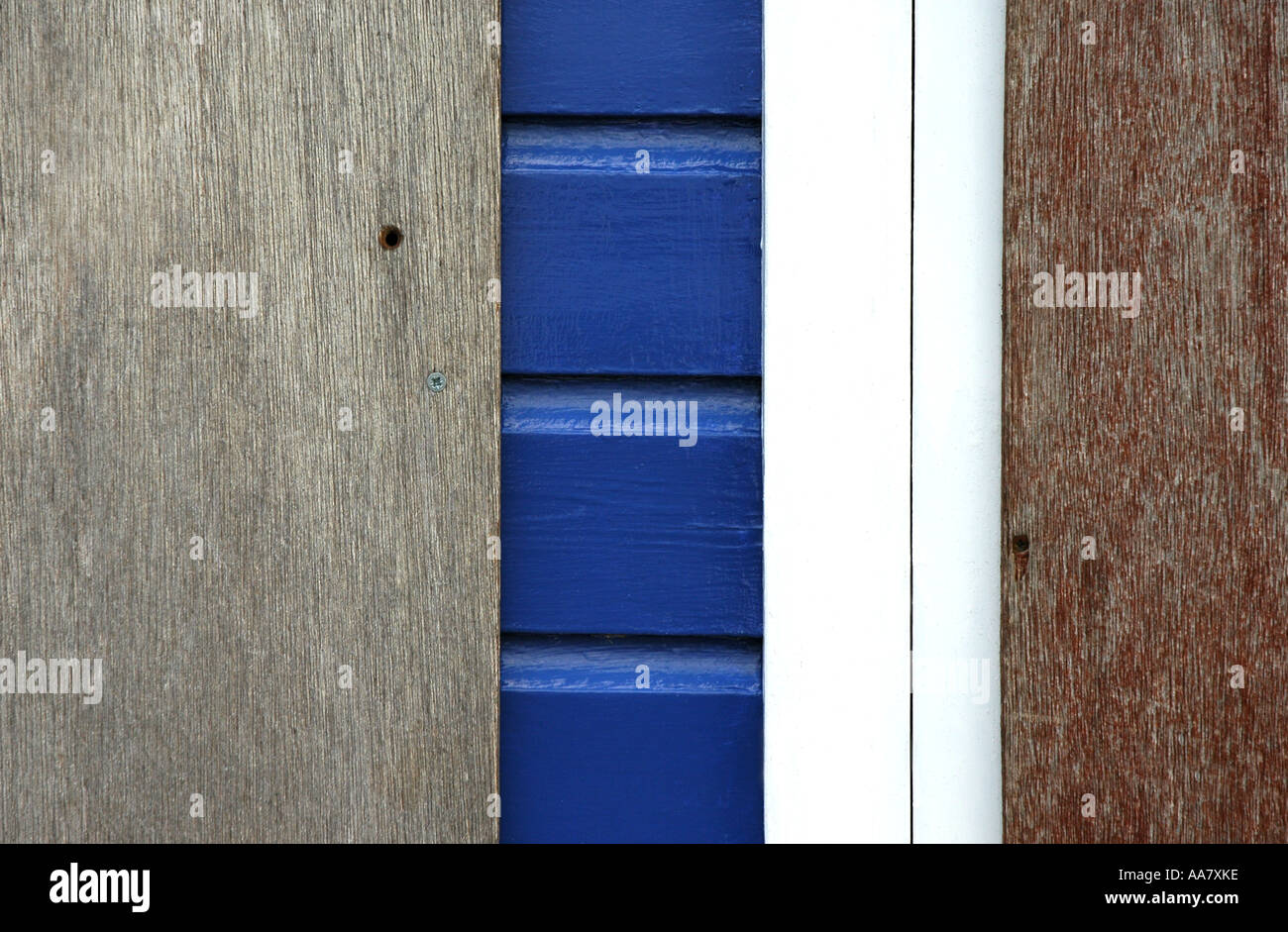 Wood pattern of beach hut exterior Stock Photo - Alamy