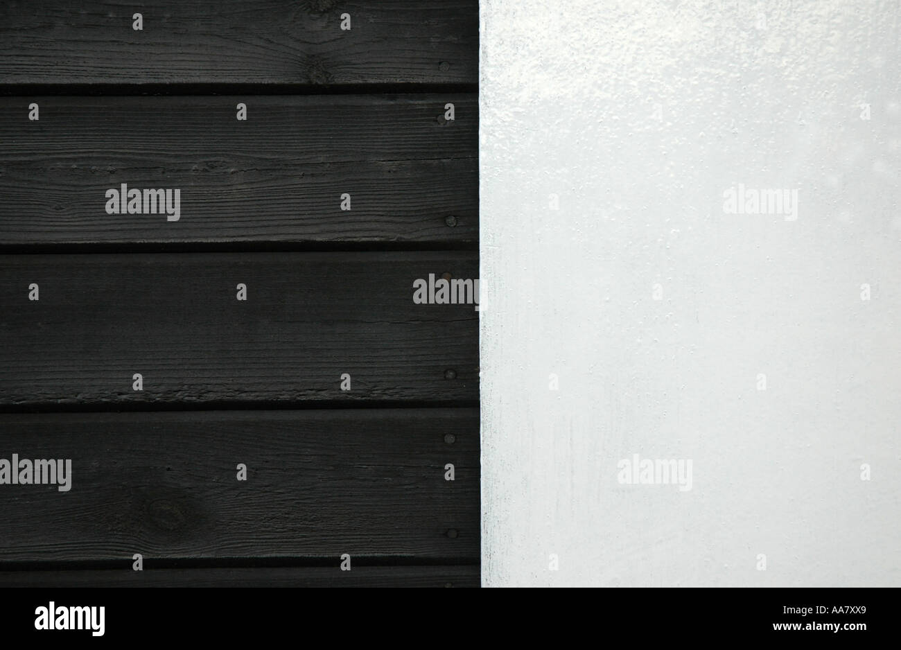 Wood pattern of beach hut exterior Stock Photo - Alamy