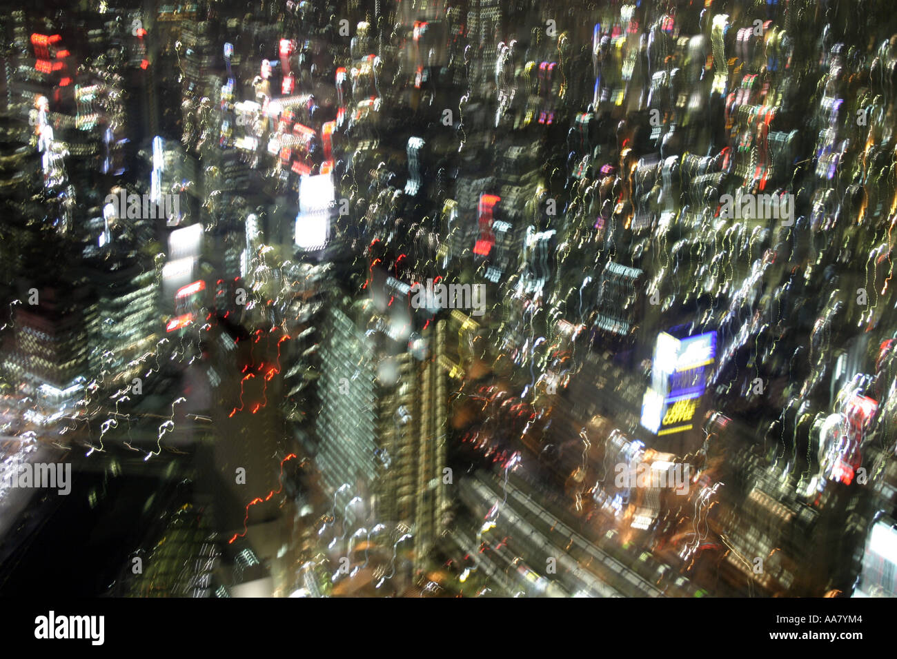 artistic take on the view from the Landmark Tower at night in Yokohama ...