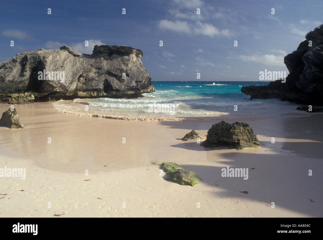 Bay beach seaside sea bermuda bay sand waves surf hi-res stock ...