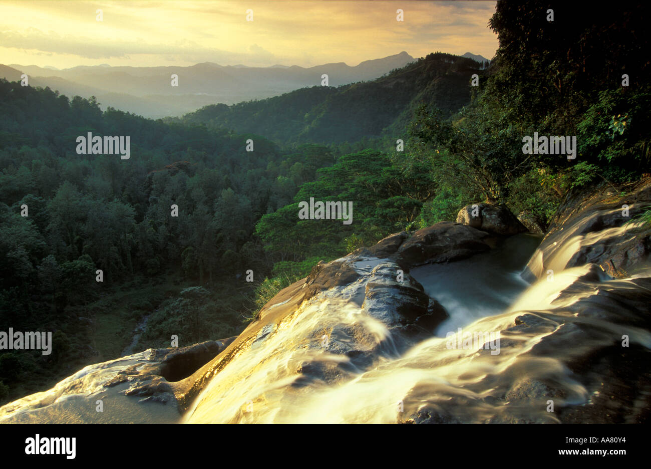 Hunas Falls Matale District Hill Country nr Kandy Sri Lanka Stock Photo ...