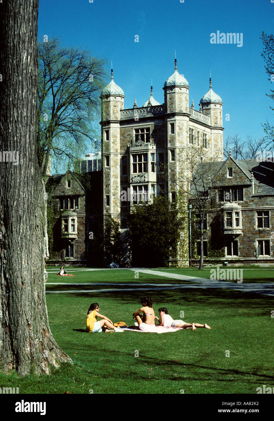 University of Michigan campus diag in spring Ann Arbor Michigan USA ...
