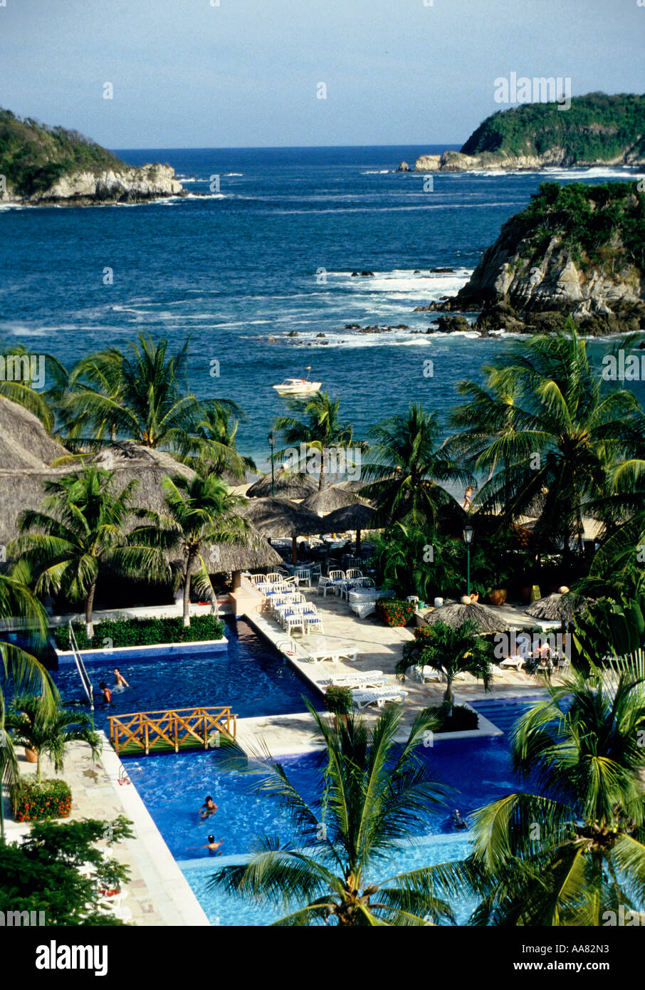 Huatulco's Tangolunda Bay from Sheraton Resort Stock Photo - Alamy