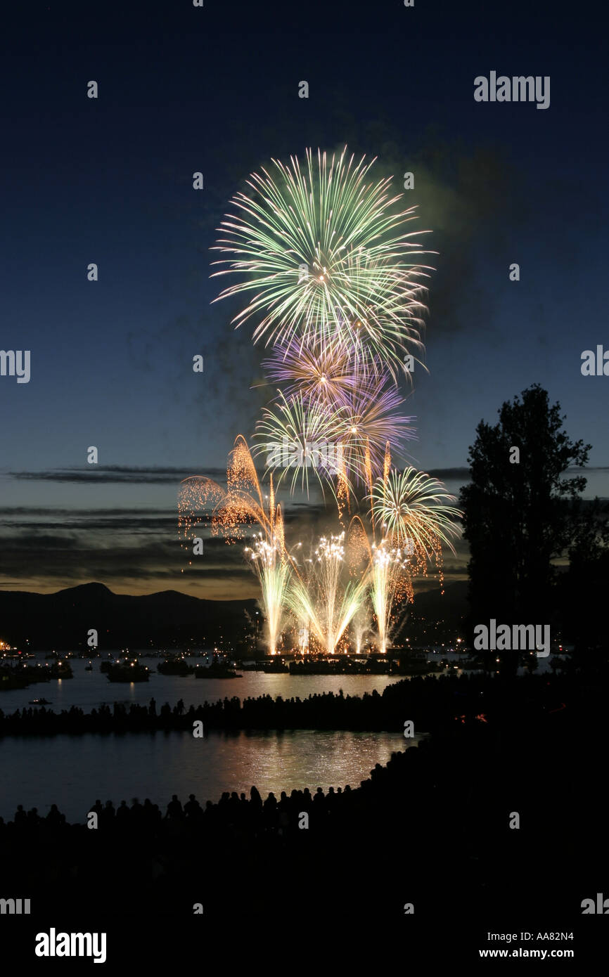 Celebration of Light fireworks display over English Bay (First Beach ...