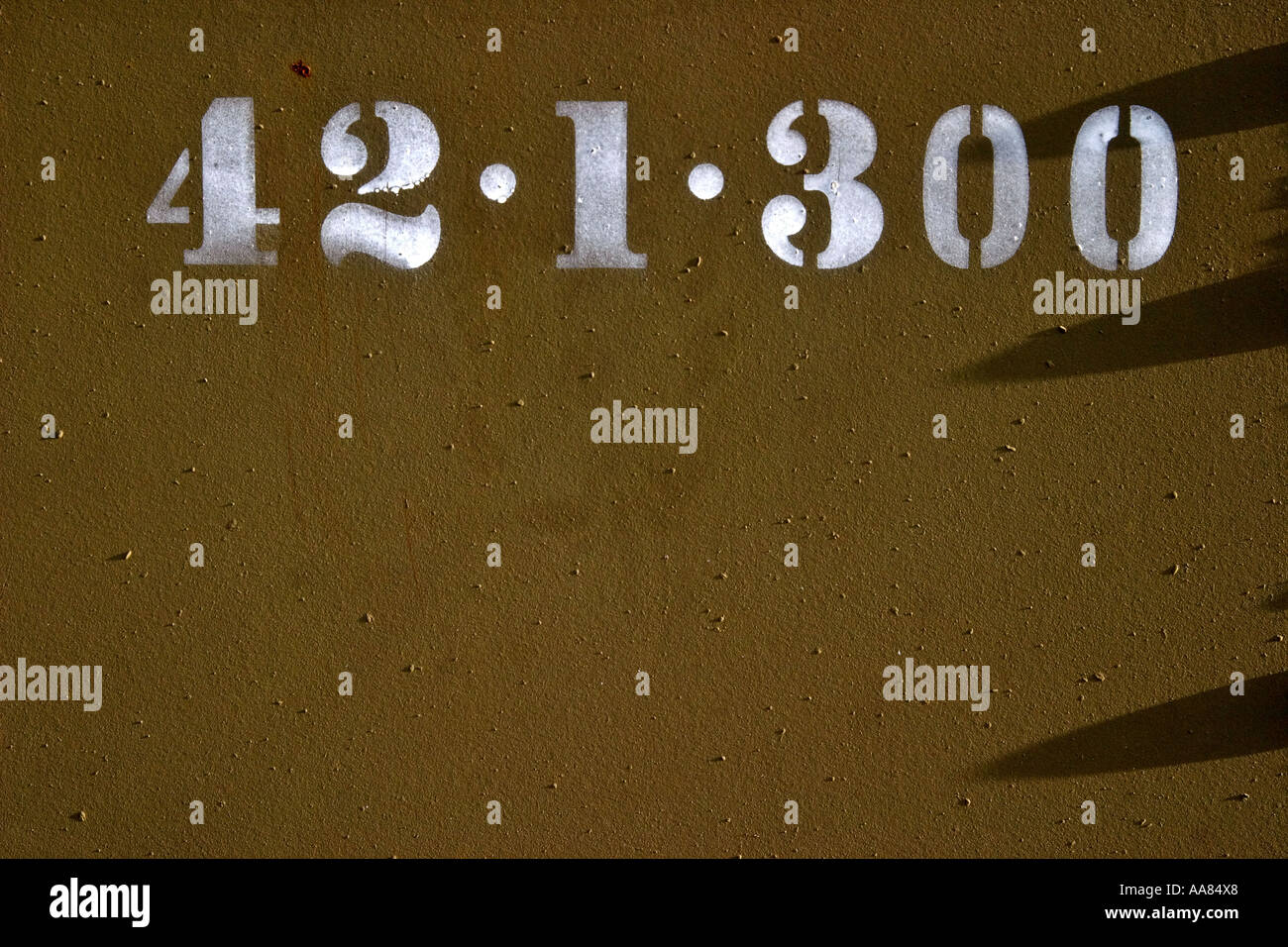 Serial number on a military vehicle at Moose Jaw Armories in scenic ...