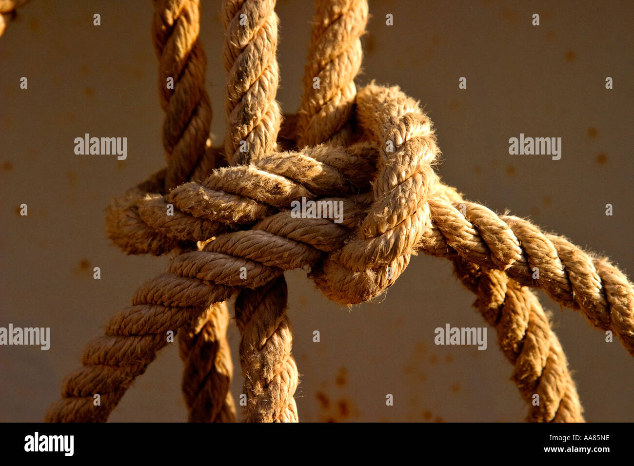 Slip knot on rope in Moose Jaw in scenic Saskatchewan Canada Stock ...