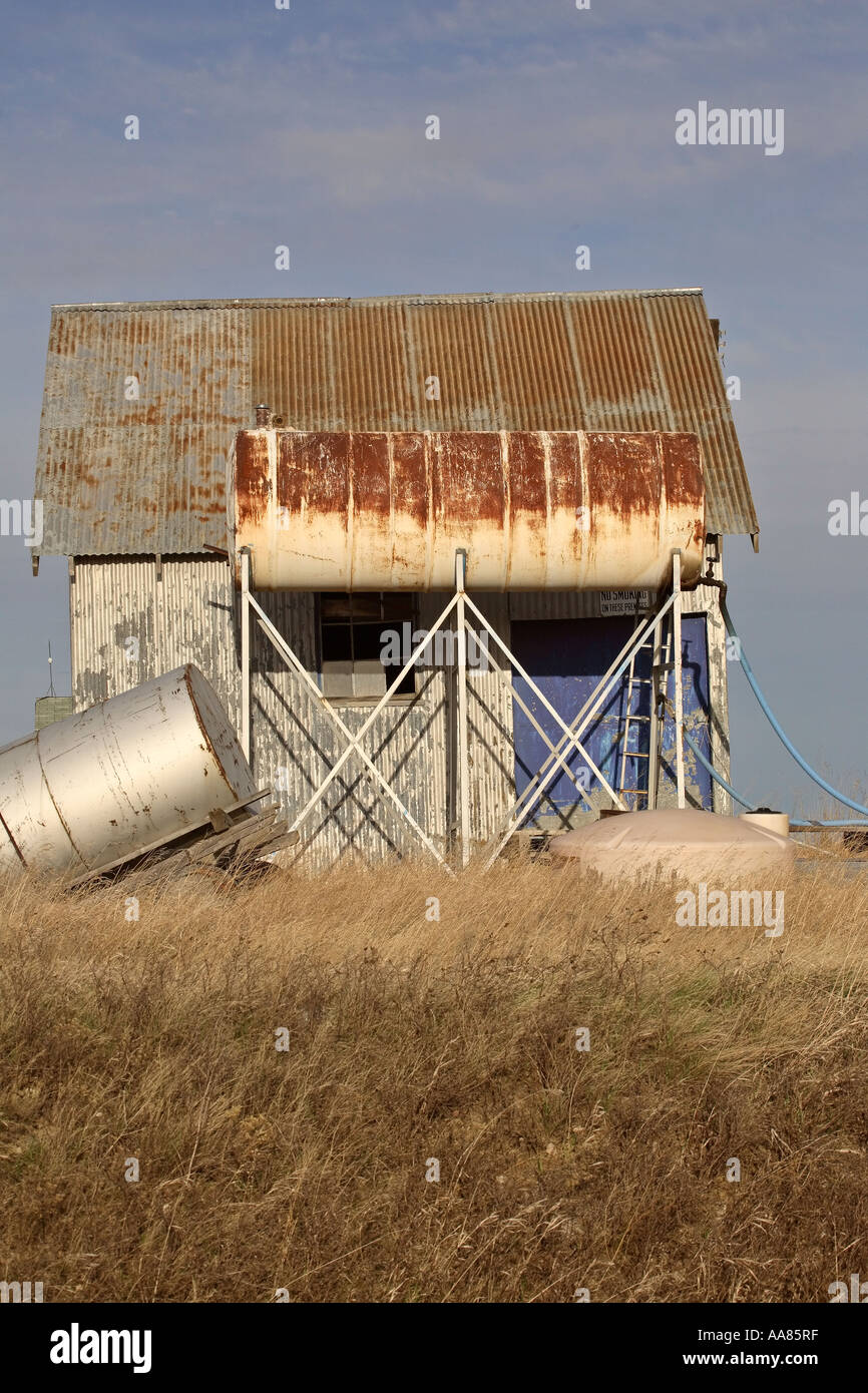 Old gasoline tanks and fueling station at Cardross in scenic ...
